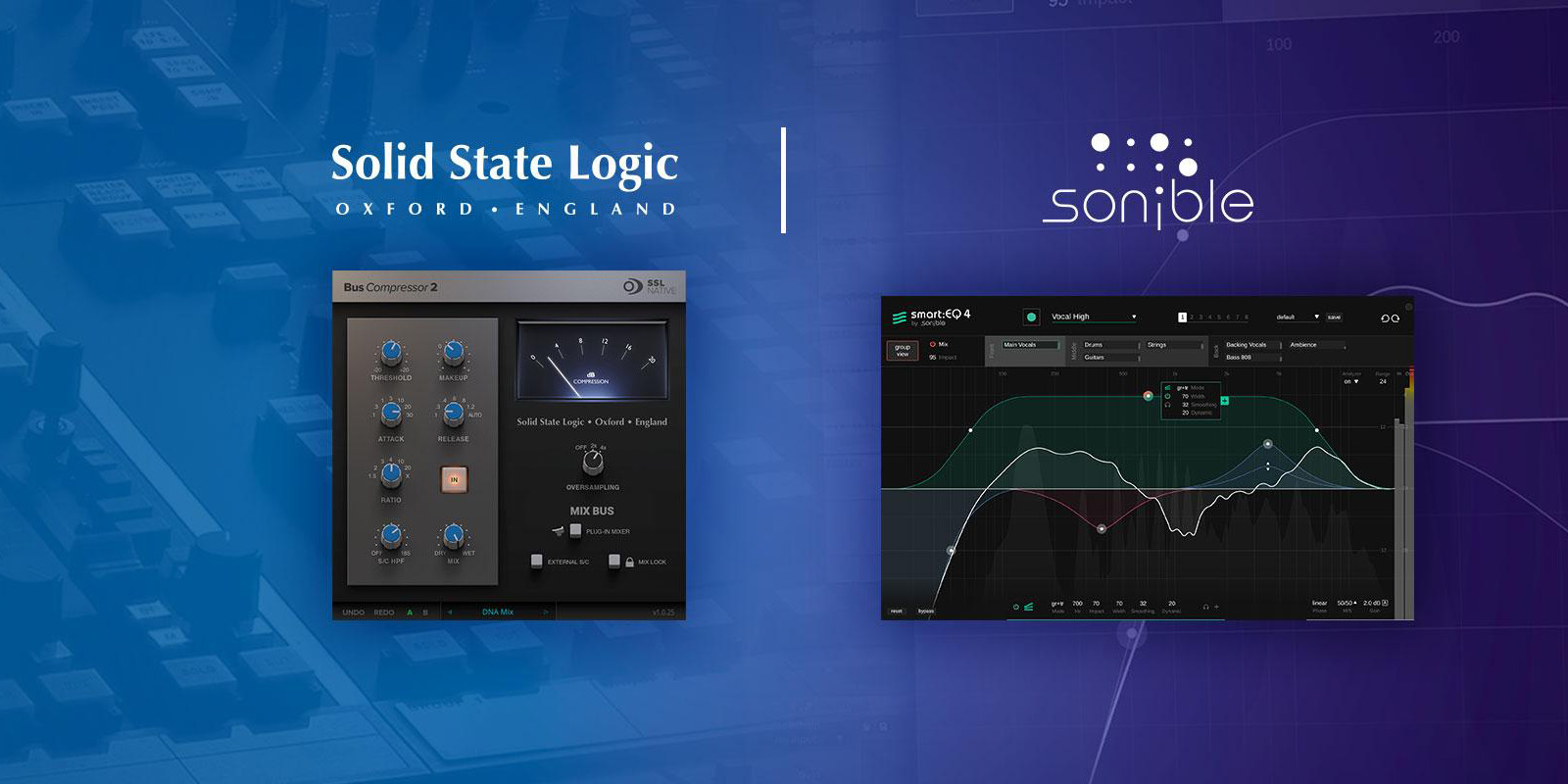SSL Bus Comp 2 and Sonible Smart:EQ 4 - 效果插件 - 传新科技有限公司